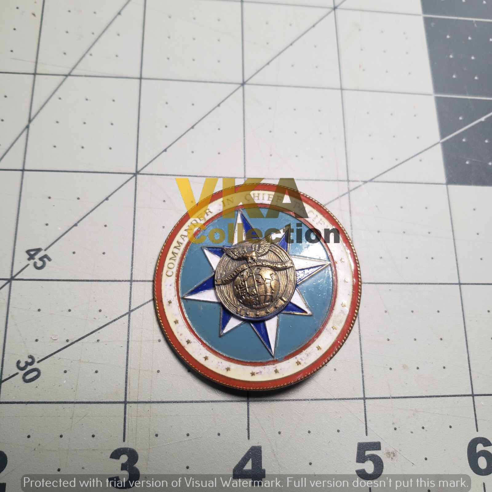 Post War Commander in Chief Pacific Pin Enamel and Metal | eBay