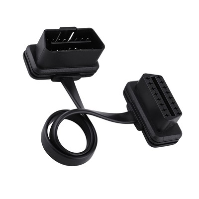 Ultra Flat OBD II OBD2 16 Pin Male to Female Extension Cable Car ...