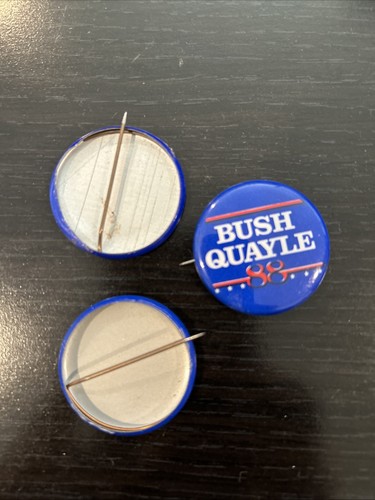 1988 George Bush Dan Quayle Presidential Campaign Pin back Button Lot ...