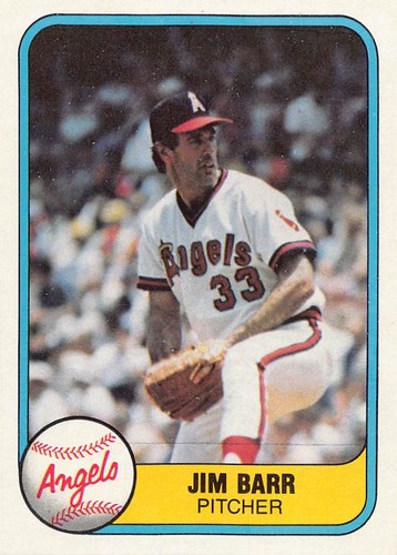 Jim Barr 1981 Fleer 287 California Angels Baseball Card | eBay