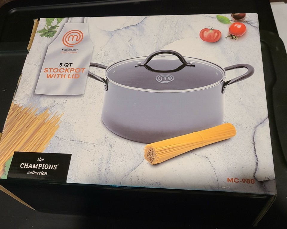 MasterChef 5 Quart Stock Pot with Lid The Champions Collection Brand ...