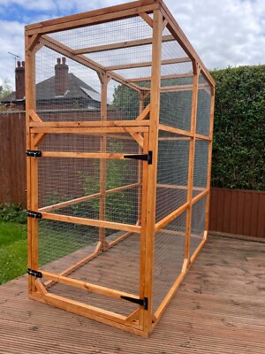 Walk in Bird Aviary Rabbit Run Animal Run Catio 6ft X 6ft X 4ft CAN ...