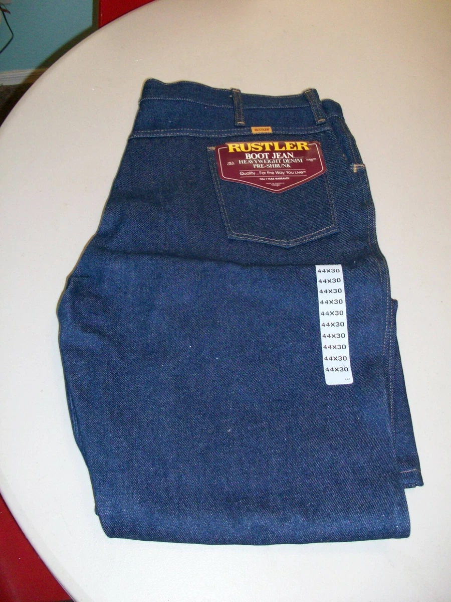 Vintage Deadstock 1980s Dark Wash Rigid Boot Cut Jeans By