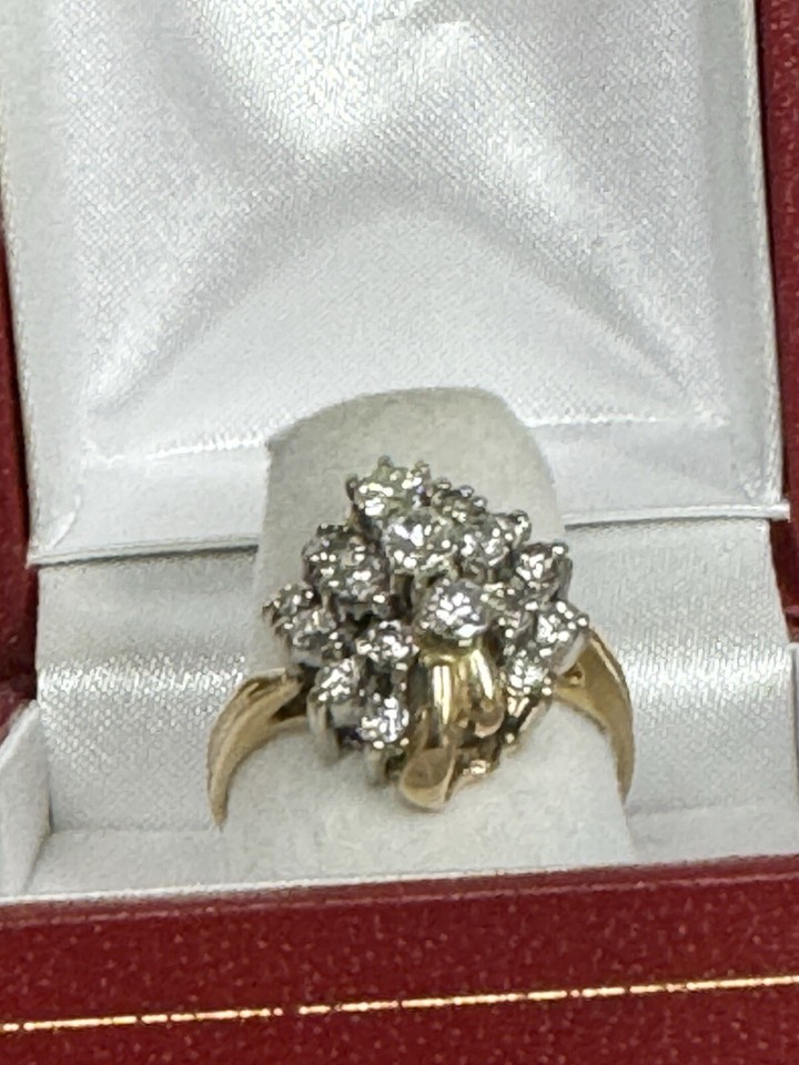 14k Gold And Diamond Clust Ring ( Approx. 1 Ct Tw ) | eBay