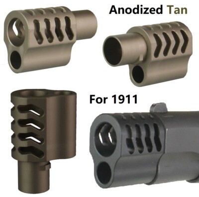 Full Size 1911 .45 ACP Muzzle Brake Compensator, B Style, Anodized Tan ...
