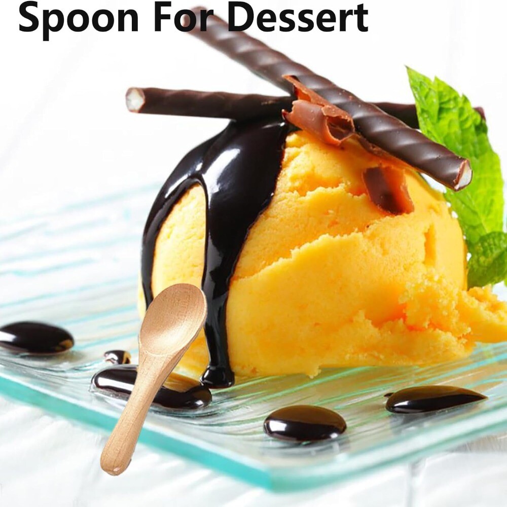 10 Pcs Wooden Cooking Spoons 3.9 Inch Small Spoons Honey Spoons Kitchen ...