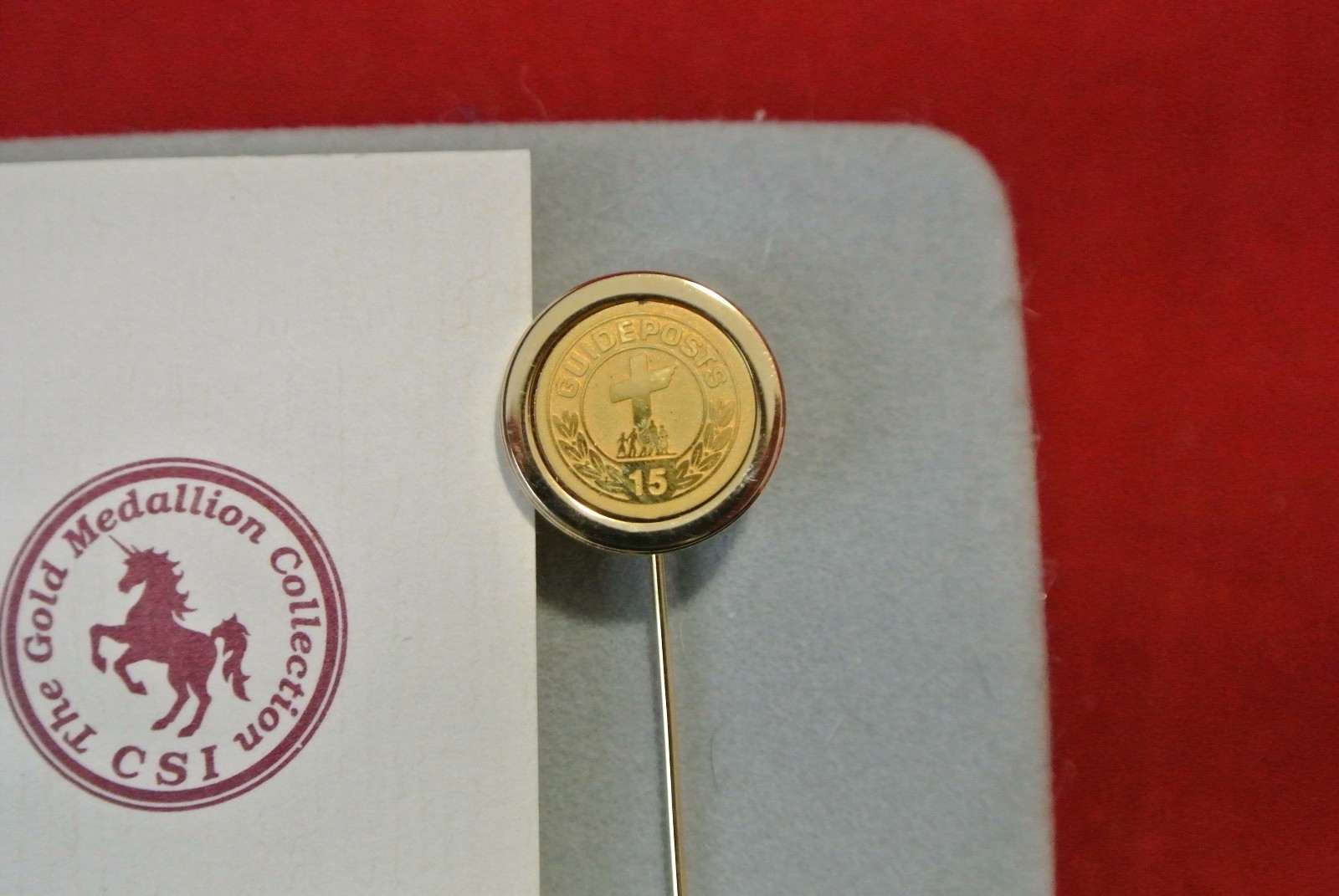 CSI Gold Medallion Collection 23K Gold Plated Guideposts 15 Yrs Stick ...