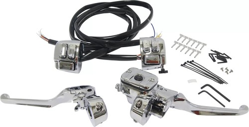 Harddrive Chrome Handlebar Control Kit w/ Switches for 96-06 Harley ...