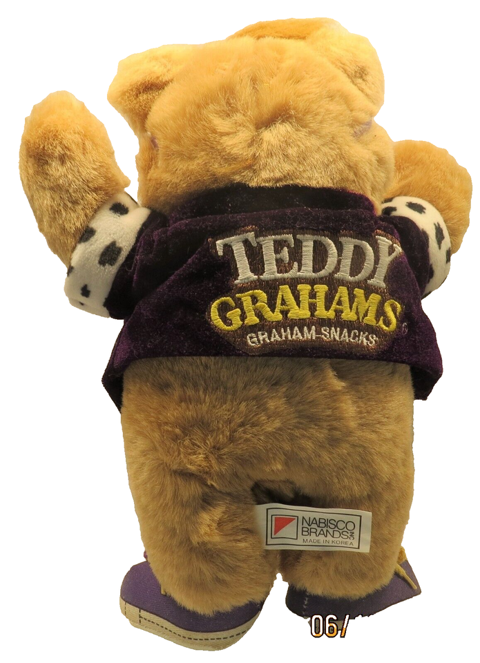 original NABISCO BRANDS Plush Bear TEDDY GRAHAMS Cereal Advertising toy ...