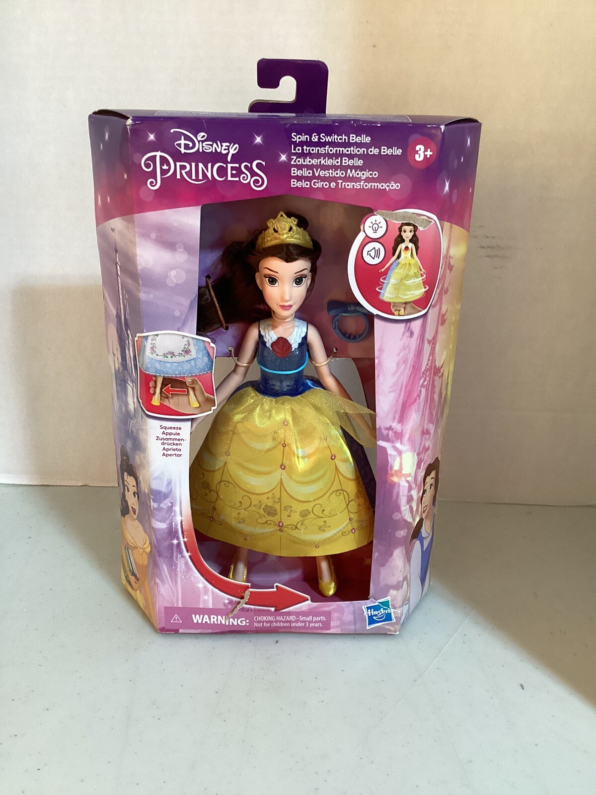 Disney Princess Spin and Switch Belle, Quick Change Fashion Doll ...