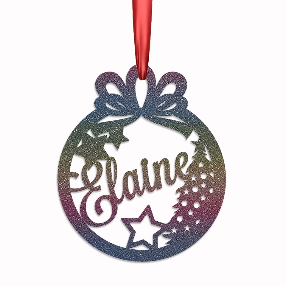 Personalised Xmas Baubles Custom Name Tree Decoration Christmas ...
