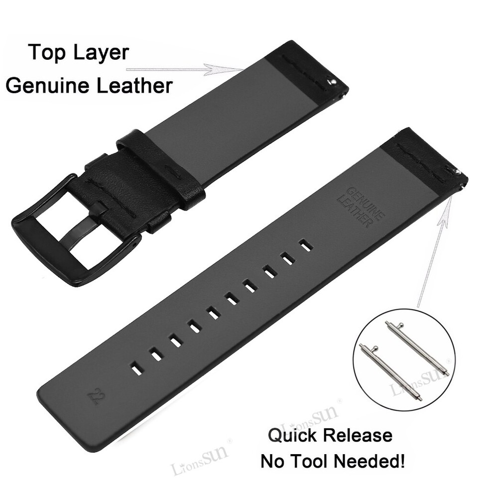 For Fossil Watch Genuine Leather Band Wrist Strap 18/20/22mm+Quick ...