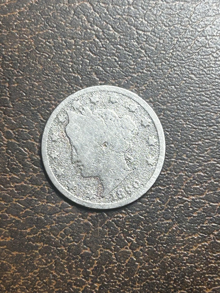 1890 Liberty Head V Nickel Good Condition Semi Key Date Exact Coin ...
