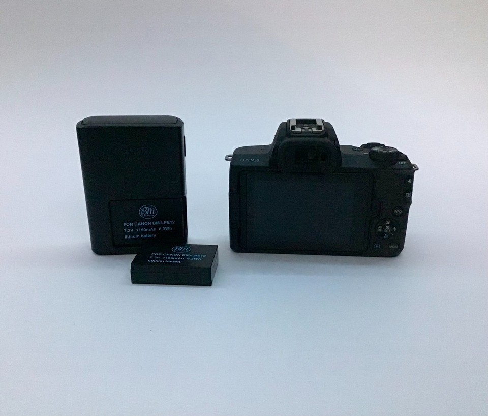 Canon EOS M50 24.1MP Mirrorless Camera Body with (2) Batteries ...