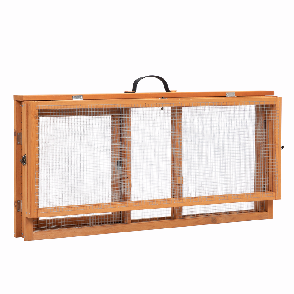 Collapsible Wooden Chicken Coop with Run Stable Comfortable Chicken ...