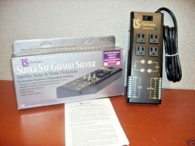 Heavy Duty Surge Protector Power Strip (4 Outlets, 2 Coax, 8 Satellite ...