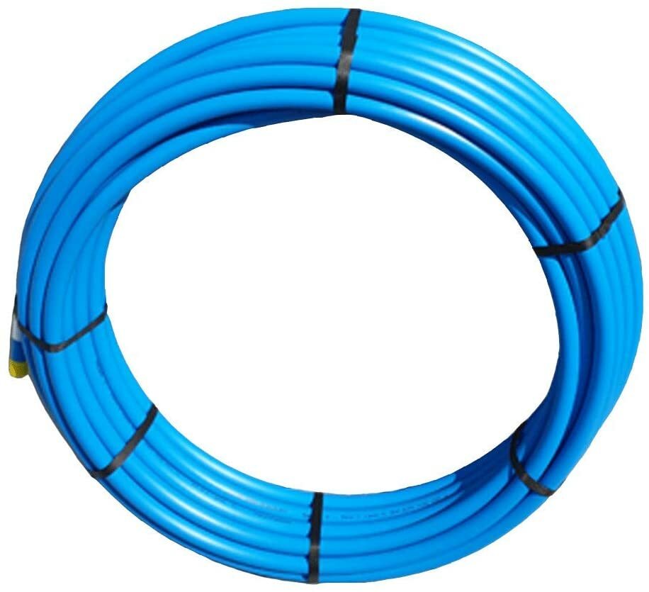 50mm Blue MDPE Pipe Alkathene Plastic Water Mains Pipe 50 Metres Coil ...