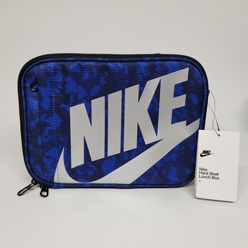 Nike Swoosh Logo Futura Hard Shell Lunch Box University Blue Black Camo ...