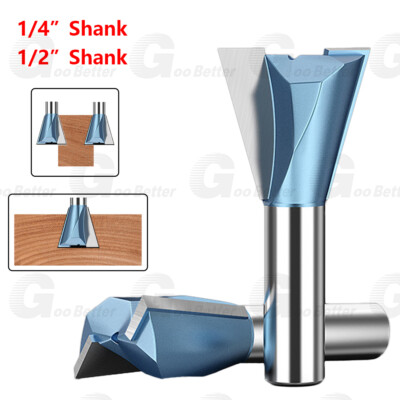 1/2 1/4 Shank TCT Dovetail Joint Router Bit Tenoning Wood Milling ...