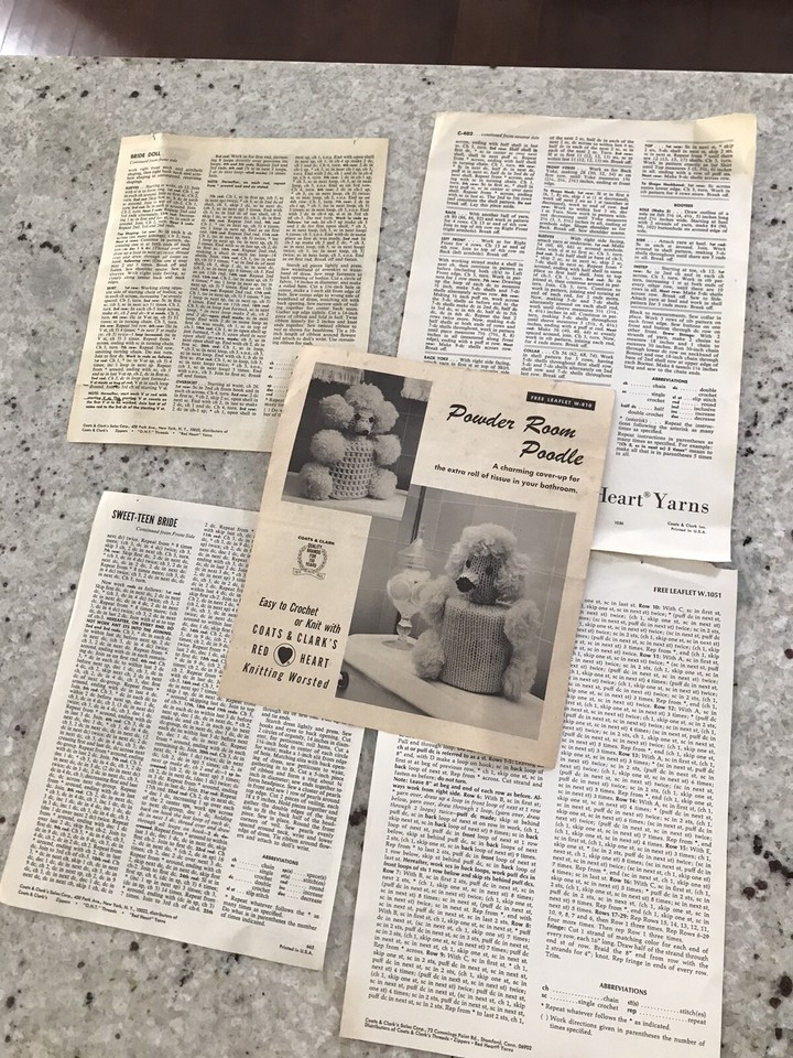 Vintage Crochet Patterns, Crochet Pattern Leaflets, Very Old Patterns ...