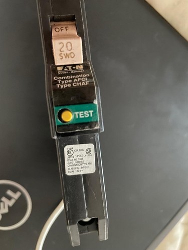 Eaton Cutler Hammer CH120CAF 20A 1Pole 240VA TYPE AFCI ,CHAF Breaker | eBay
