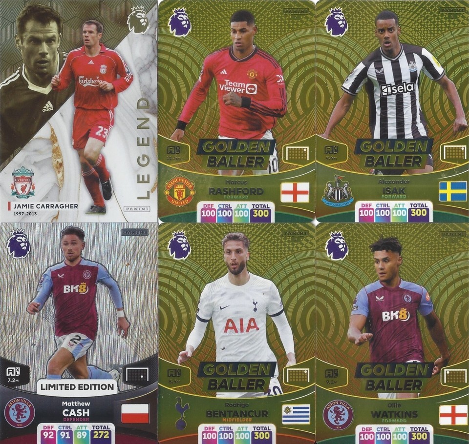 Panini Premier League Adrenalyn 2024 23 24 Limited Legend Golden Baller ...