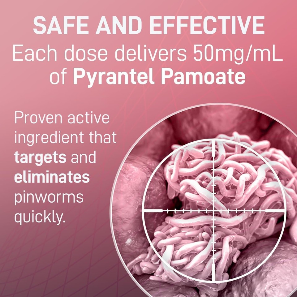Parasitol Pinworm Dewormer for Humans, 1 Fl Oz (1 Pack) – Pyrantel ...