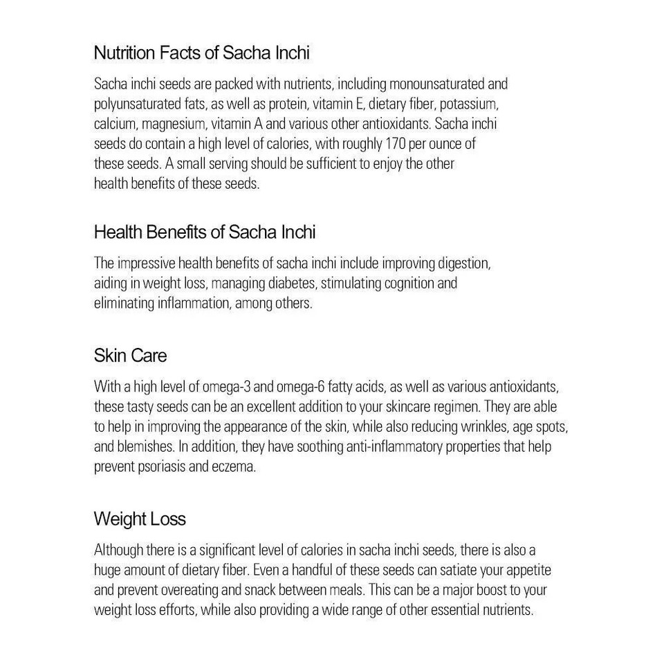 0.44lb Premium Roasted Star Seed Sacha Inchi Nut + Track | eBay UK