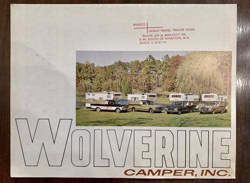 1970 Wolverine Pickup Truck Camper Vintage Original Dealer Sales ...