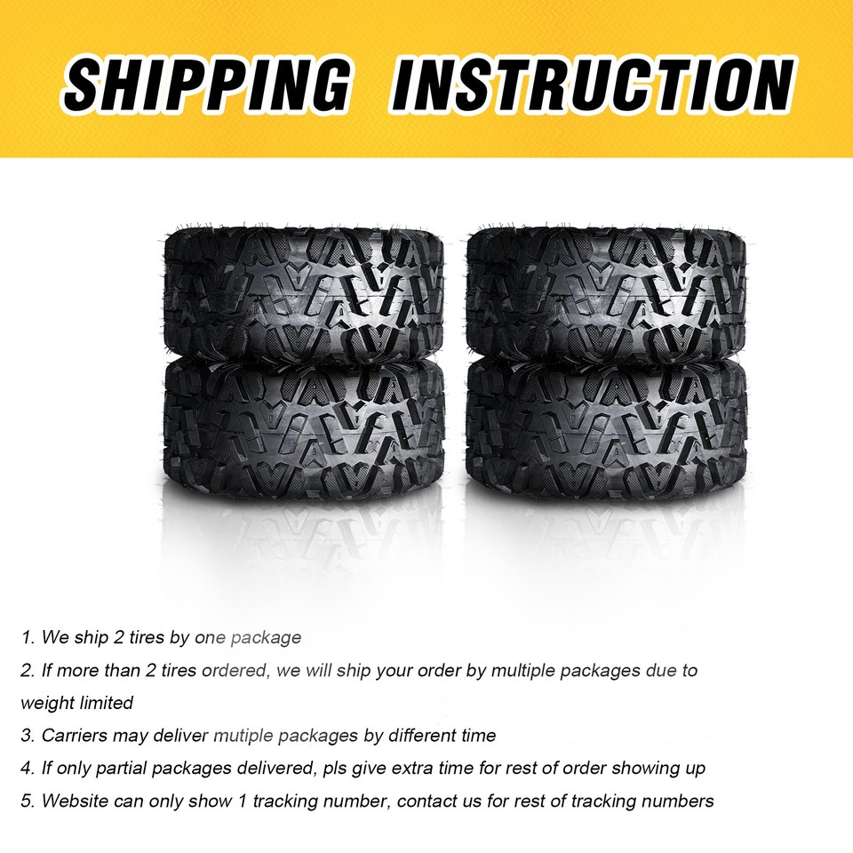 Set of 4 ATV UTV Tires 26x9-14 26x9x14 Front & 26x11-14 26x11x14 Rear 6 ...