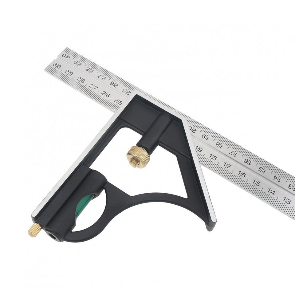 12" Combination Protractor Tri- Square Angle Ruler Machinist Measuring ...