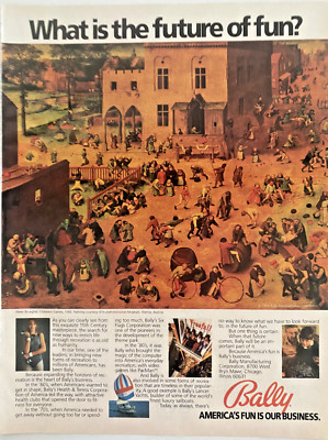 Bally America's Fun Is Our Business Pieter Brueghel Vintage 1984 ...