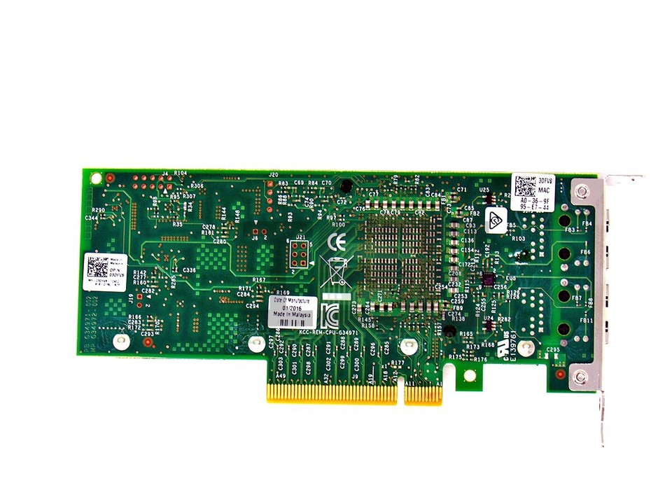 Dell Intel X540-T2 10Gb Dual Port Low Profile Network Card-3DFV8 | eBay