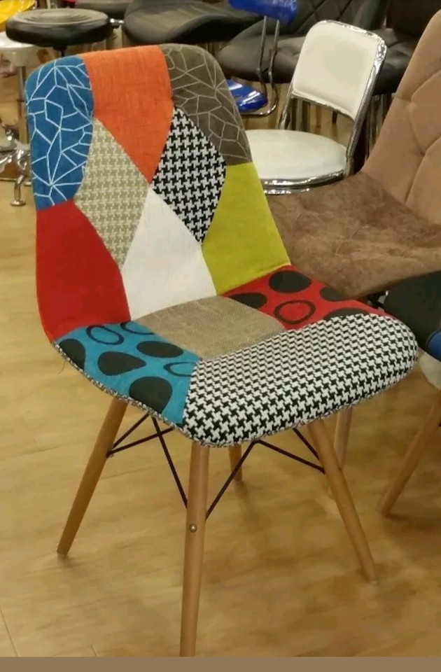 Dining Chairs Armchair patchwork Office retro...- | eBay