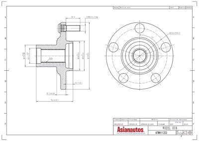 Asianautos Front Wheel Hub Assembly 4350228090 For Toyota Camry 2004 ...