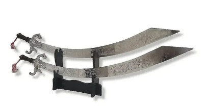 Scimitar Belly Dance Dancer Celtic Sword Shamshir Curved Sword ( Pair ...