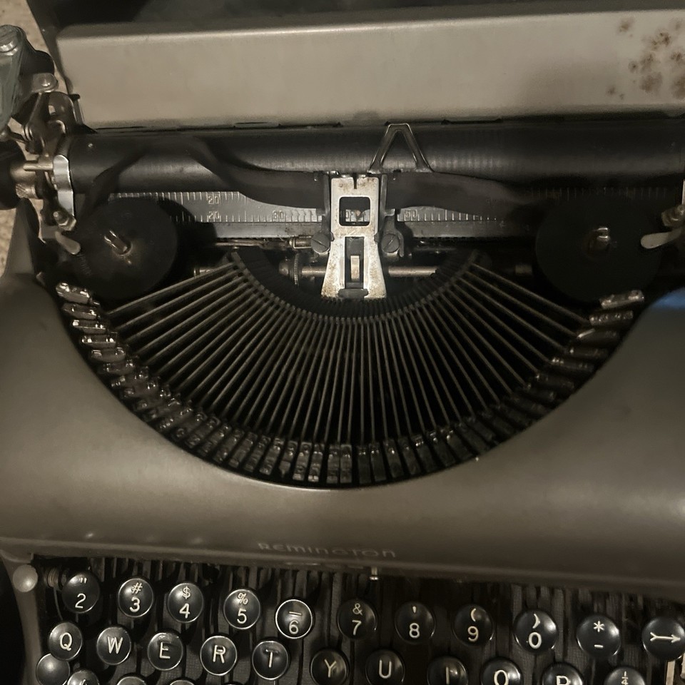Vintage Remington Rand Typewriter Deluxe Model 5 Black With Case ...