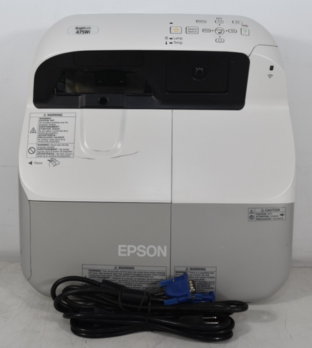 Epson Brightlink 475Wi LCD Projector H453A 2600 Lumens 146 Used Hours ...