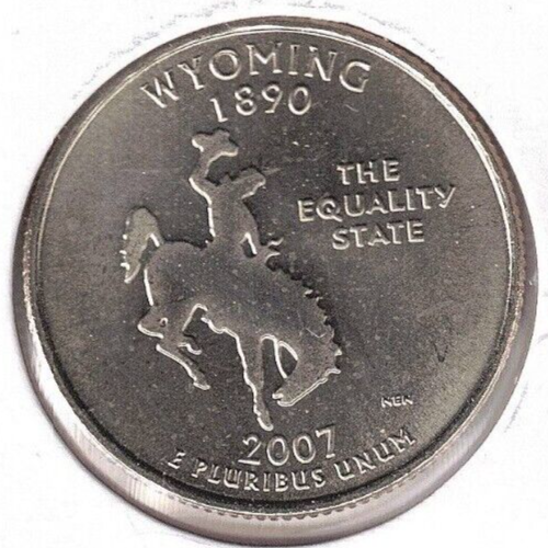 2007-D (SMS) Uncirculated Satin Finish Wyoming 44TH State Quarter Coin ...