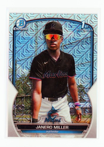 2023 Bowman Chrome Janero Miller #BCP-184 Chrome Mojo Refractor Miami ...