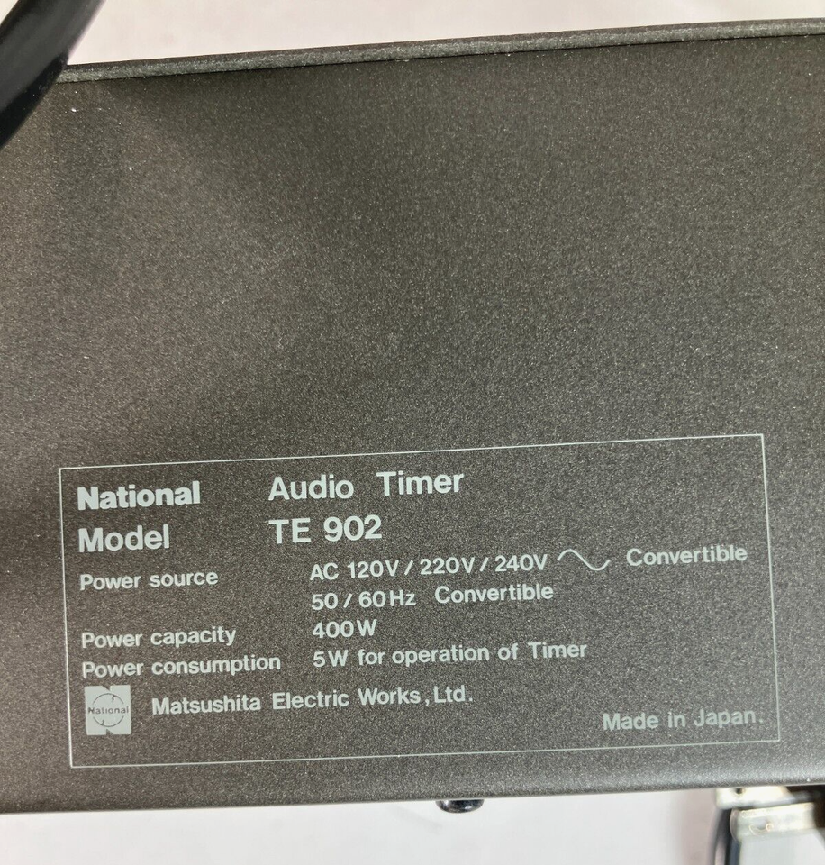 Vintage National Technics Audio Timer TE 902 All Electronic Timer US ...