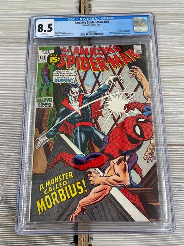 Amazing Spider-Man #101 CGC 8.5 1st Appearance Morbius Marvel MCU 1971 ...