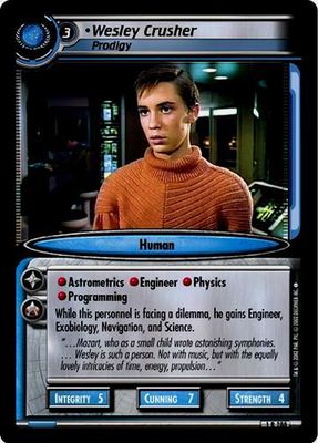 Star Trek CCG 2E Premiere Wesley Crusher, Prodigy 1R288 | eBay