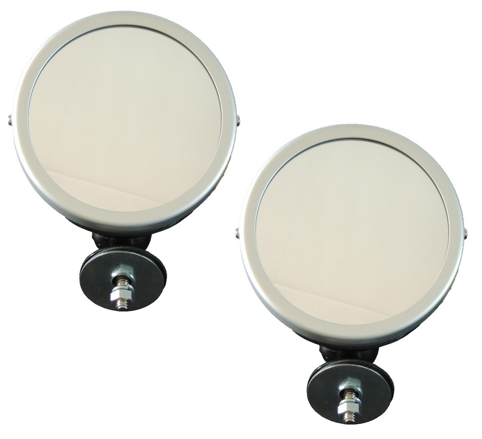 Pair Spun Raydot Style Classic Racing Mirror Convex For Ford Mustang ...