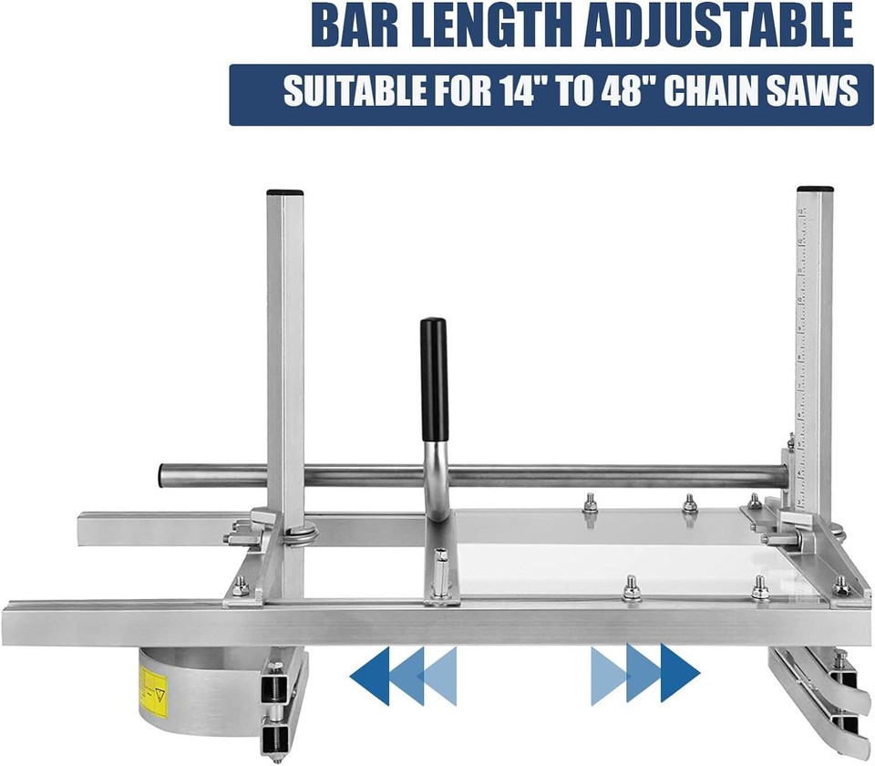 Portable 14-48" Aluminum Chainsaw Mill Planking With 12FT Rail Mill ...