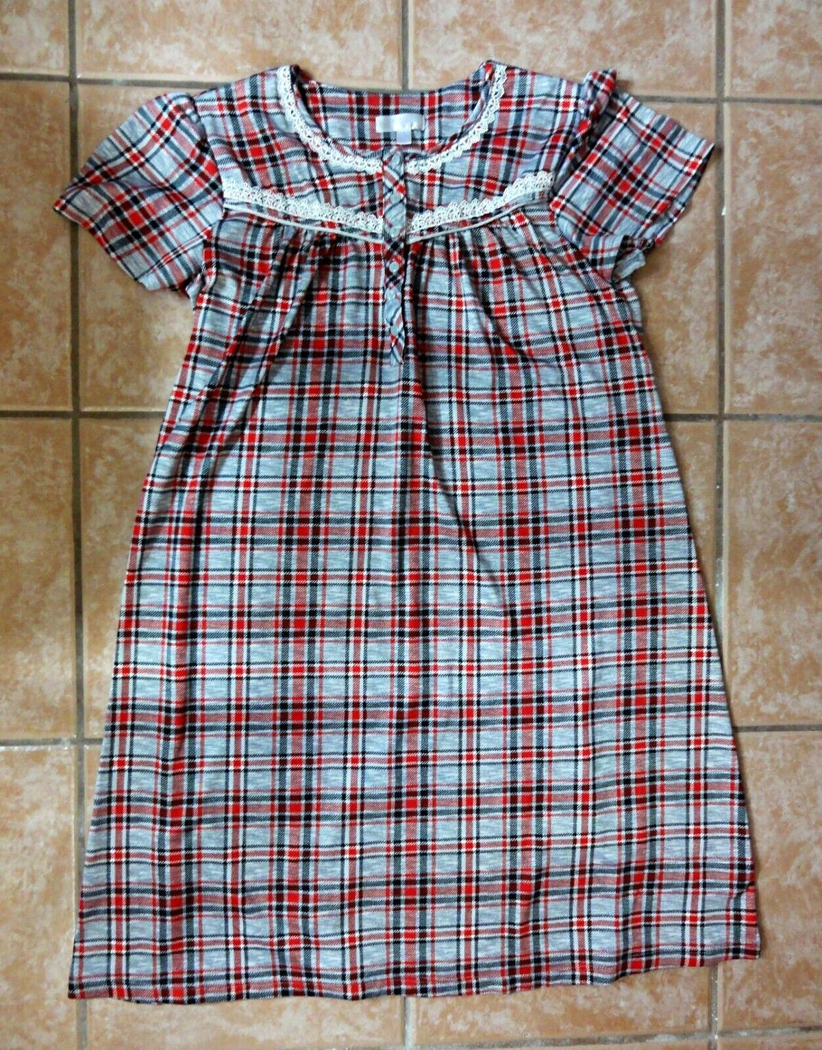 Secret Treasures Plaid Nightgown Pajama Womens Size M… - Gem