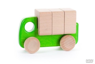Wooden car with blocks **NEW in box, BAJO brand, Small Lorry | eBay