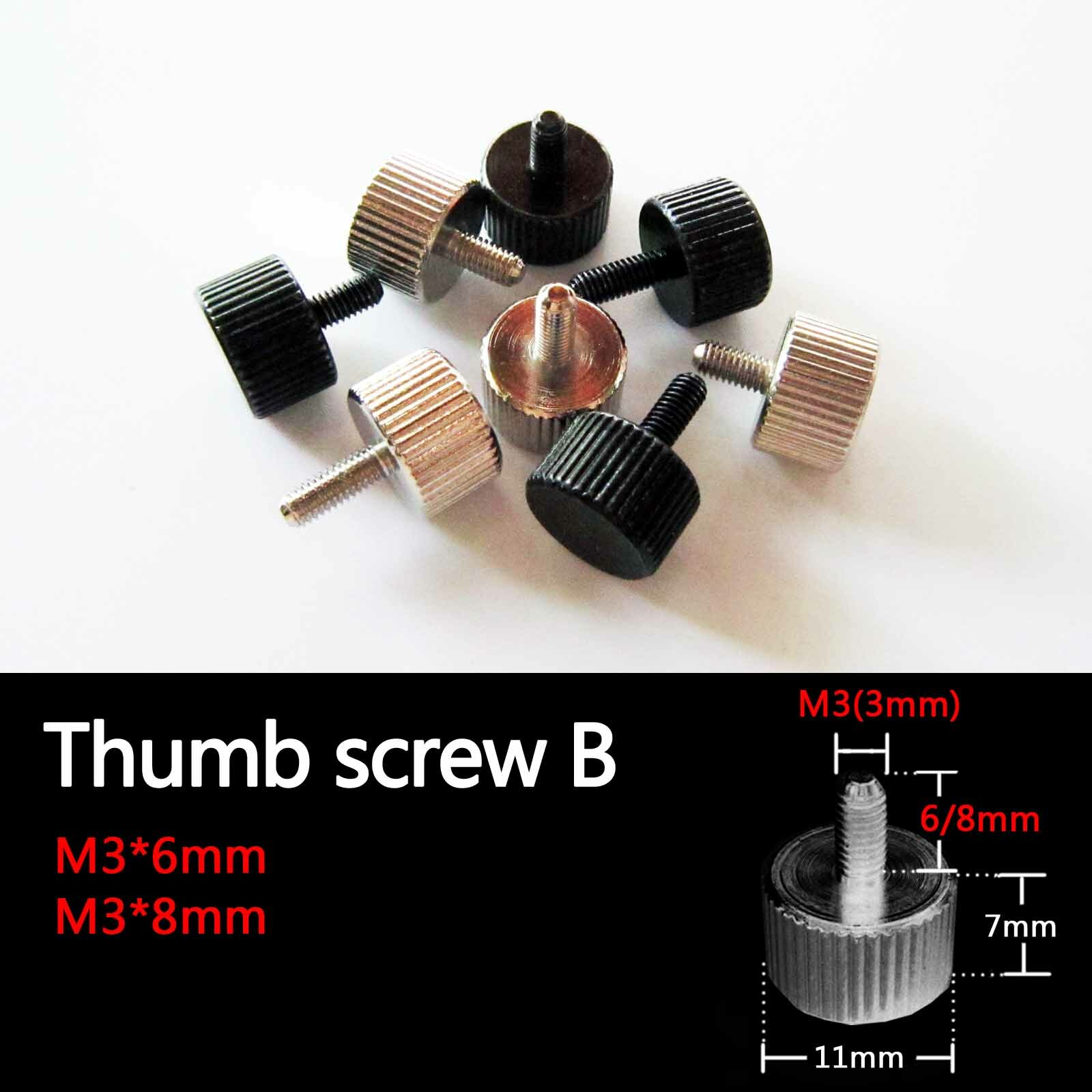 25/100pcs PC Computer Case Phillips Thumb Screw Thumbscrew Knurled DIY ...
