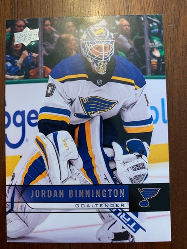 UPPERDECK 2021-22 JORDAN BINNINGTON RETRO HOCKEY CARD T-59 ST. LOUIS ...