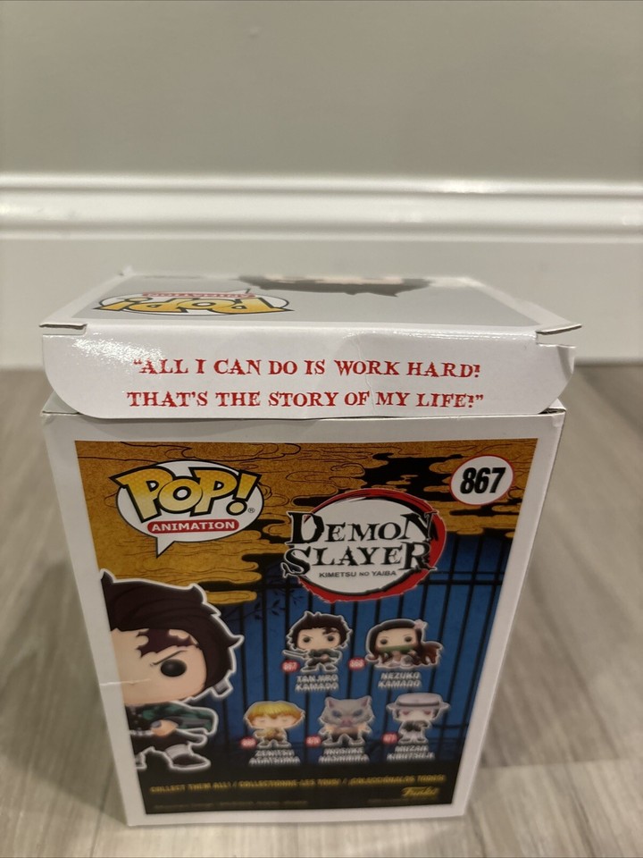 FUNKO POP JAPAN ANIME DEMON SLAYER TANJIRO KAMADO #867 VINYL FIGURE ...